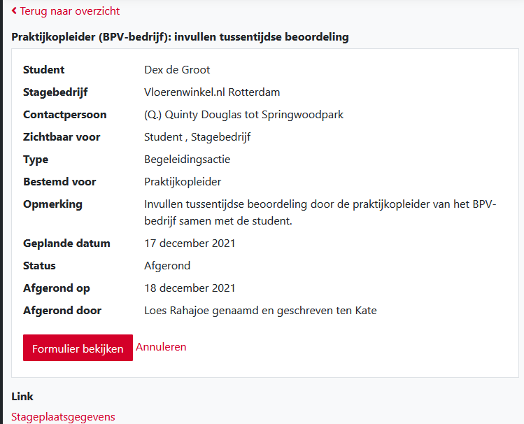 Op stage - Planning – B3net Kennisbank